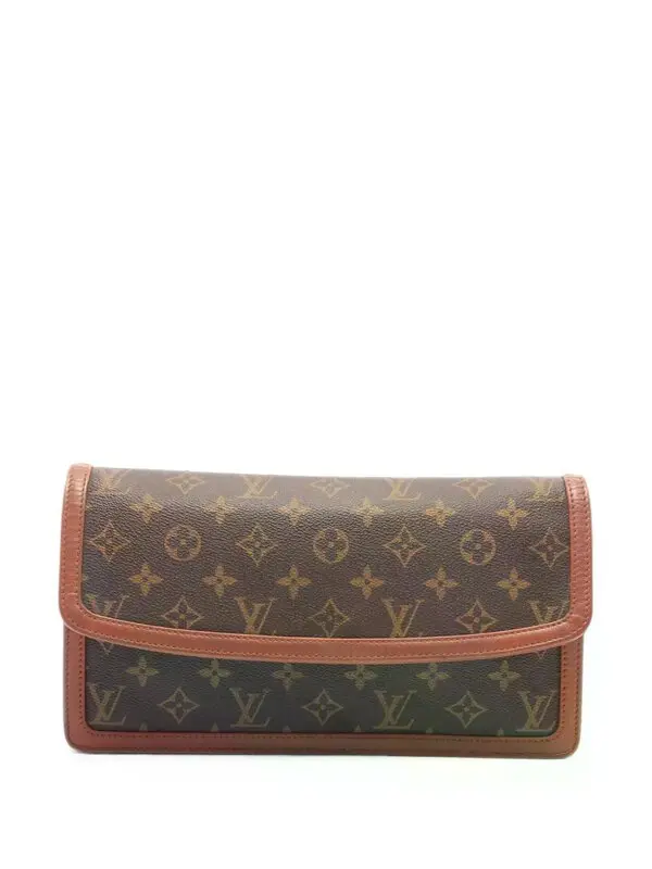 LOUIS VUITTON 1985 Gm Pochette Dame Monogram Clutch Bag - Brown