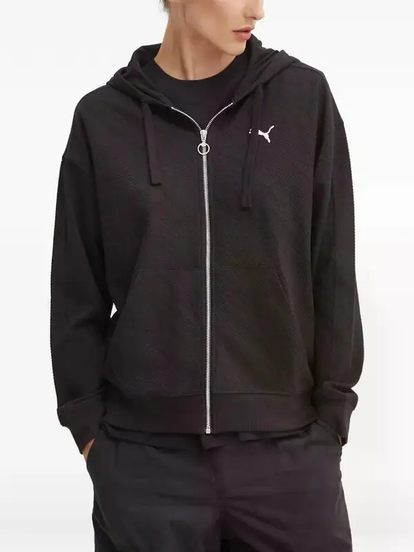PUMA Logo-embroidered Zip-up Hoodie
