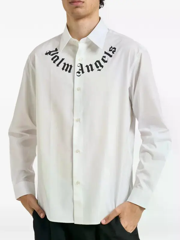 Palm Angels Logo-print Button-down Shirt