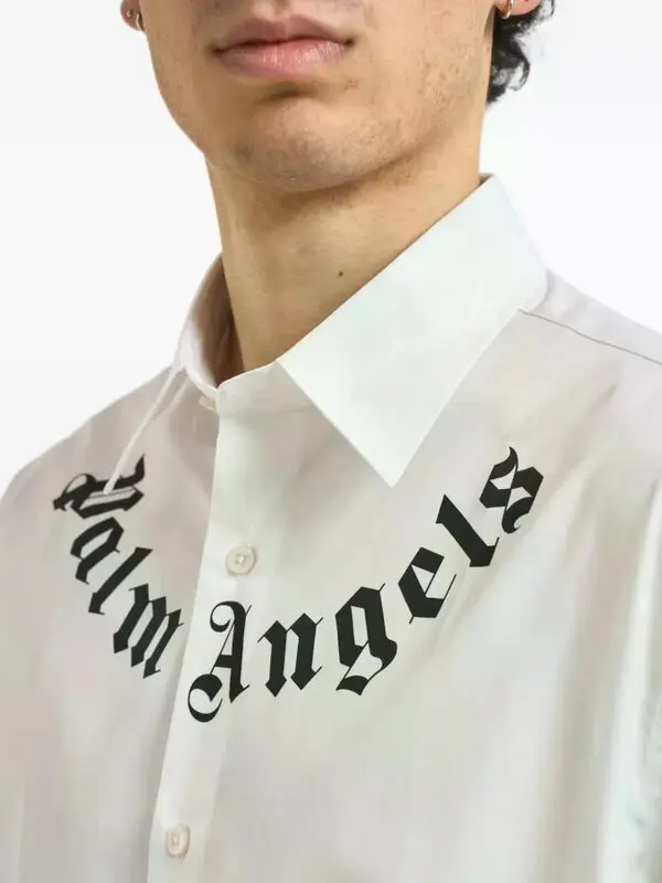 Palm Angels Logo-print Button-down Shirt