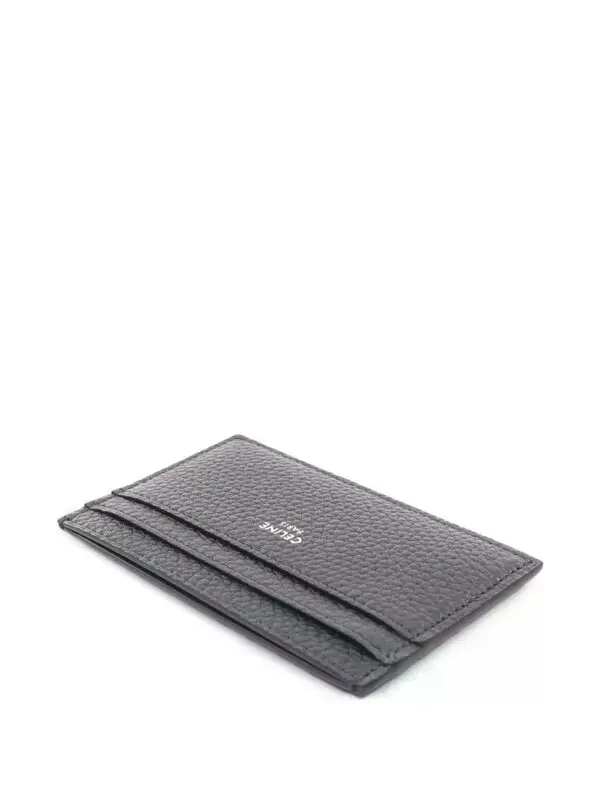 Celine 2020s Medium Grained Leather Card Holder - Black