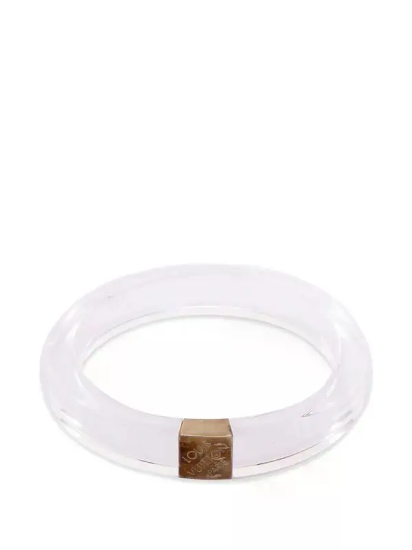 LOUIS VUITTON Engraved-logo Bracelet - White