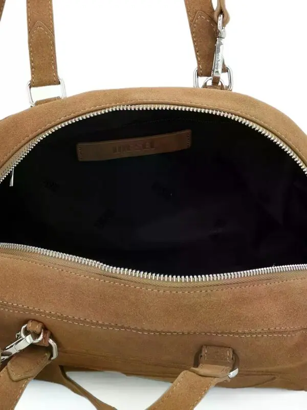 DIESEL® 1dr Suede Shoulder Bag With Embossed Oval D Logo