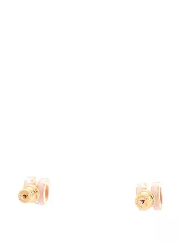 Hermès Pink -plated Enamel Mini Pop H Earrings - Gold