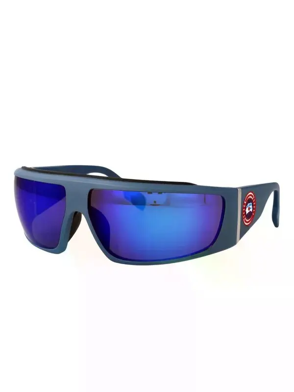 Canada Goose Biker-frame Mirrored Sunglasses - Blue