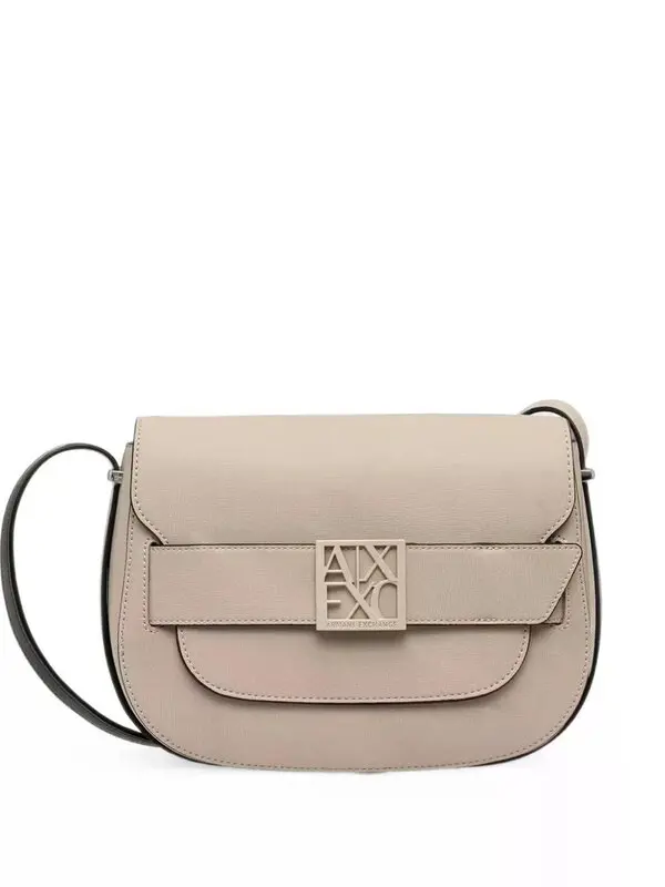 Armani Exchange Logo-plaque Cross Body Bag - Neutrals