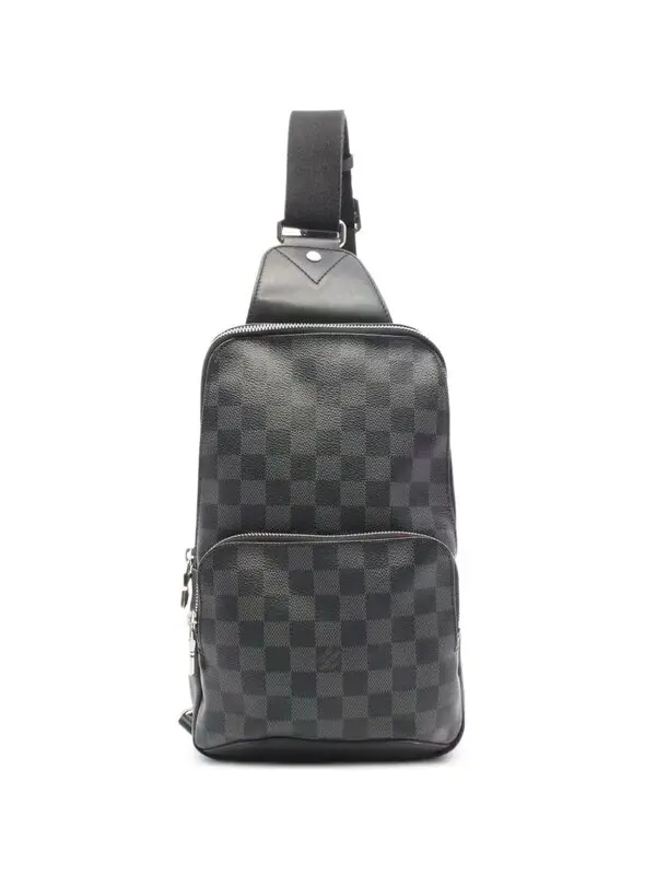 LOUIS VUITTON 2019 Avenue Messenger Bag Damier Graphite - Black