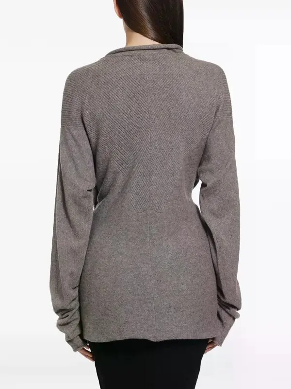 YEHUAFAN Ribbed Wrap Cardigan