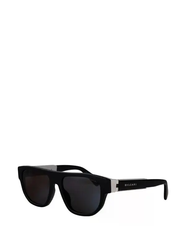 BVLGARI Rectangle Frame Sunglasses - Black