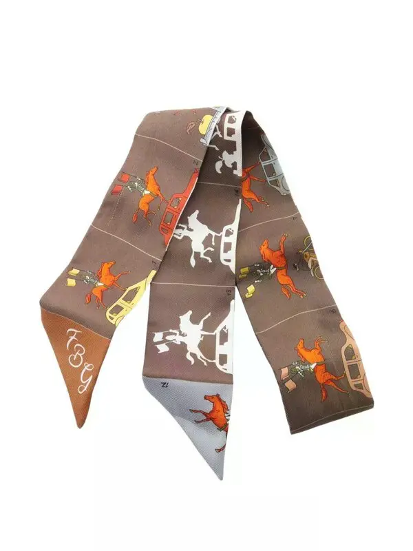 Hermès 2000s Parade Twilly Scarf - Brown