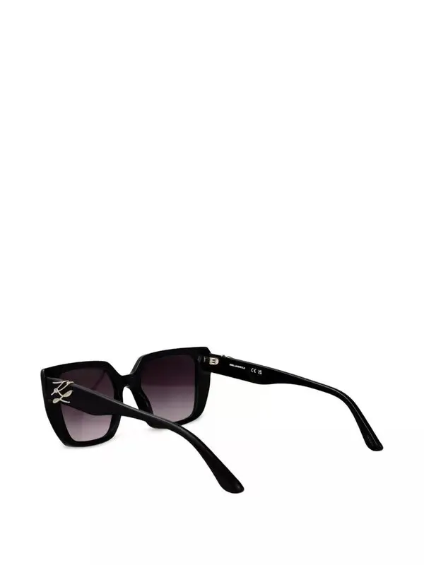 Karl Lagerfeld Logo-plaque Geometric-frame Sunglasses