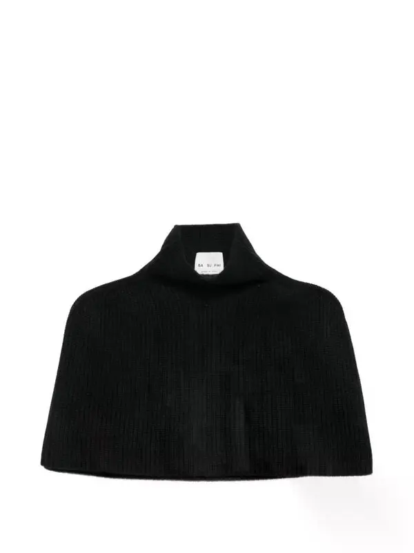 SA SU PHI Ribbed-knit Cashmere Dickey - Black