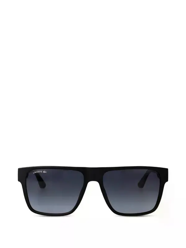 Lacoste Square Frame Sunglasses With Logo Print - Black