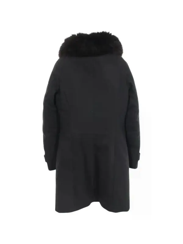 Herno Down Coat With Detachable Fur Collar - Black