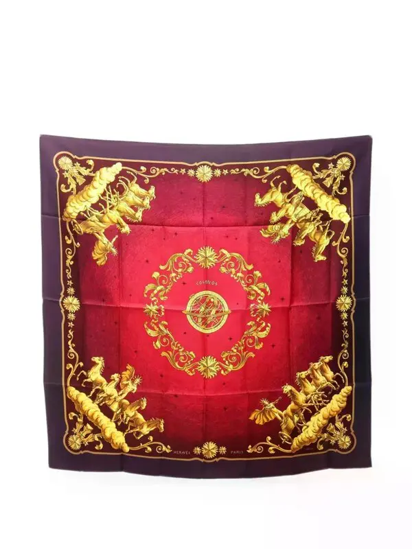 Hermès 2010s Cosmos Scarf - Red