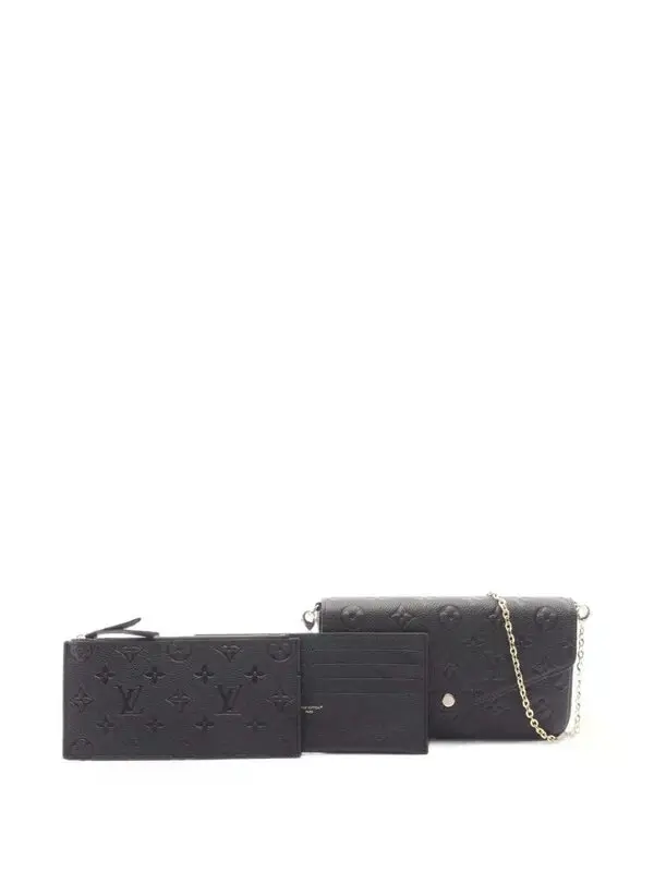 LOUIS VUITTON Felicie Monogram Empreinte Shoulder Bag - Black