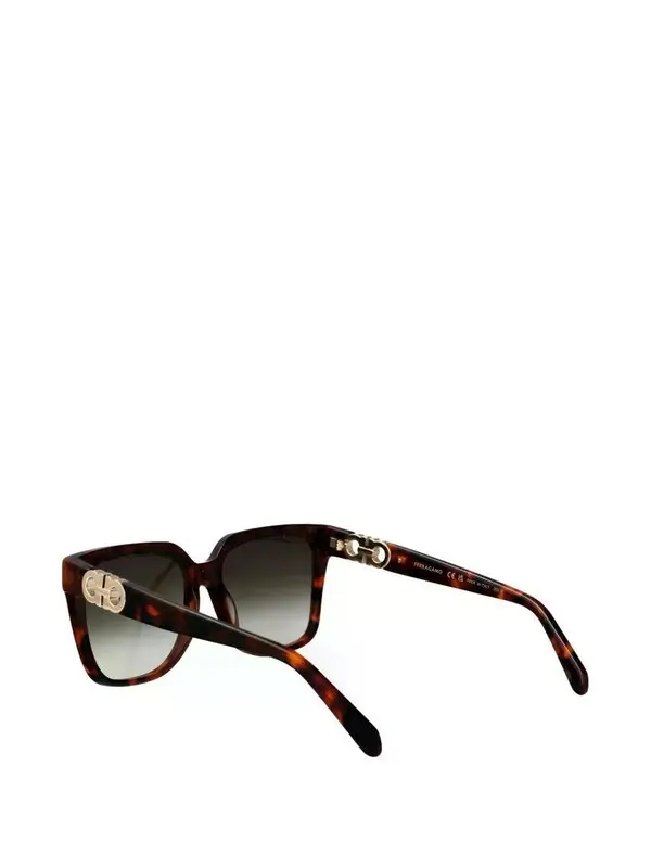 FERRAGAMO Gancini Square-frame Sunglasses
