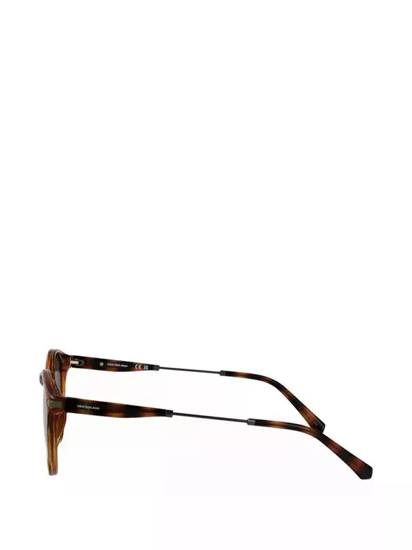 Calvin Klein Round-frame Tortoiseshell Sunglasses