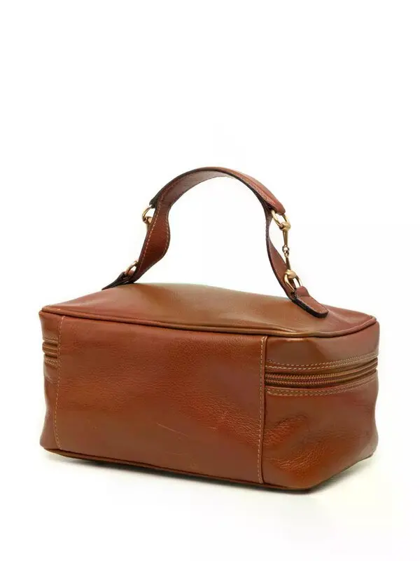 Gucci 20th Century Calfskin Horsebit Vanity Bag - Brown