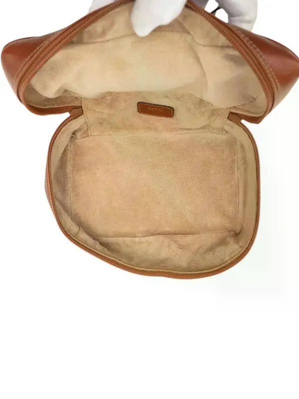 Gucci 20th Century Calfskin Horsebit Vanity Bag - Brown