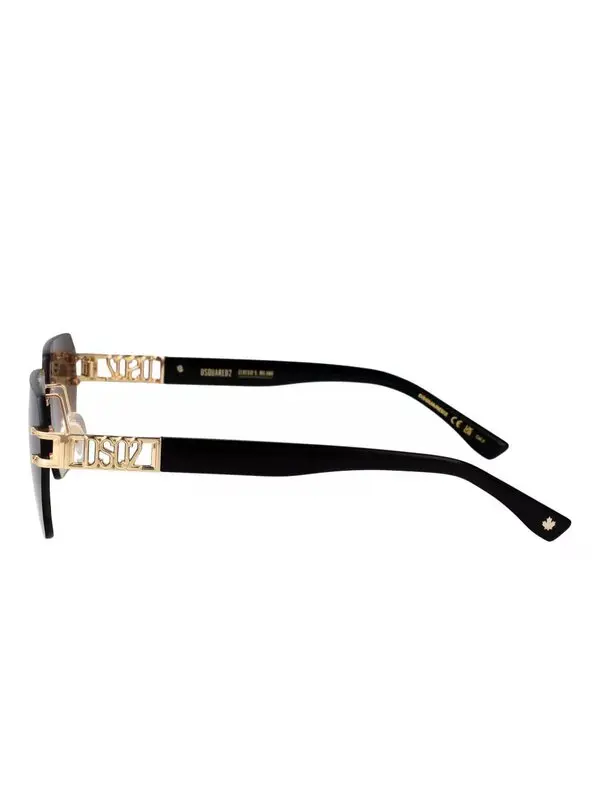 Dsquared2 Rimless Logo Detail Sunglasses