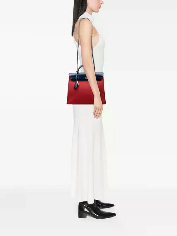Hermès 2019 Toile Herbag Zip 31 Satchel - Blue