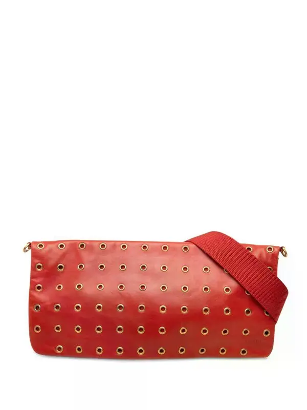Prada 2003-2026 Nappa Grommet Shoulder Bag - Red