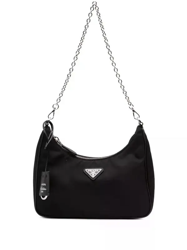Prada 2013-2026 Saffiano Trimmed Re Nylon Re Edition 2005 Satchel - Black