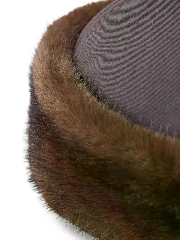 Claudie Pierlot Reversible Nylon Faux Fur Hat
