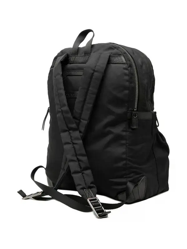 Burberry Nylon And Leather Trimmed Backpack