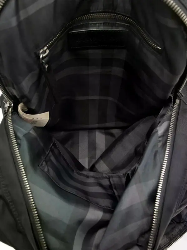 Burberry Nylon And Leather Trimmed Backpack