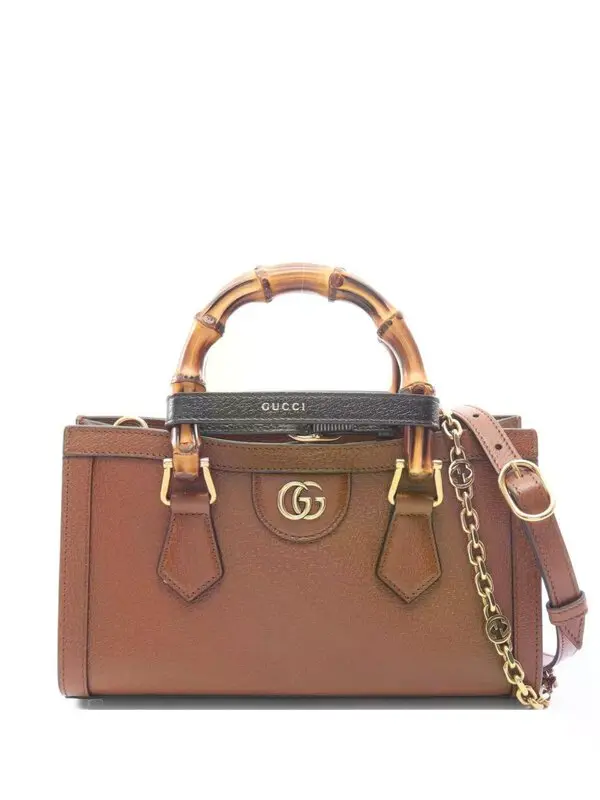Gucci Diana Bamboo Tote Bag - Brown