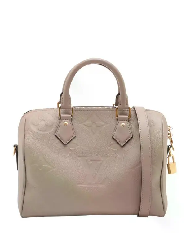 LOUIS VUITTON 2021-2026 Monogram Empreinte Speedy Bandouliere 25 Satchel - Brown