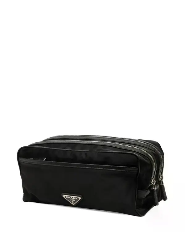 Prada 2013-2026 Saffiano Trimmed Re Nylon Travel Pouch