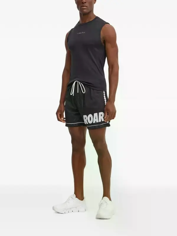 PUMA Logo Print Mesh Shorts