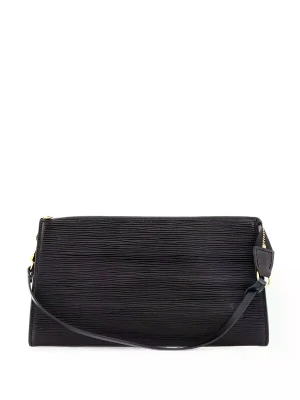 LOUIS VUITTON Pochette Accessoires Epi Leather Clutch Bag - Black