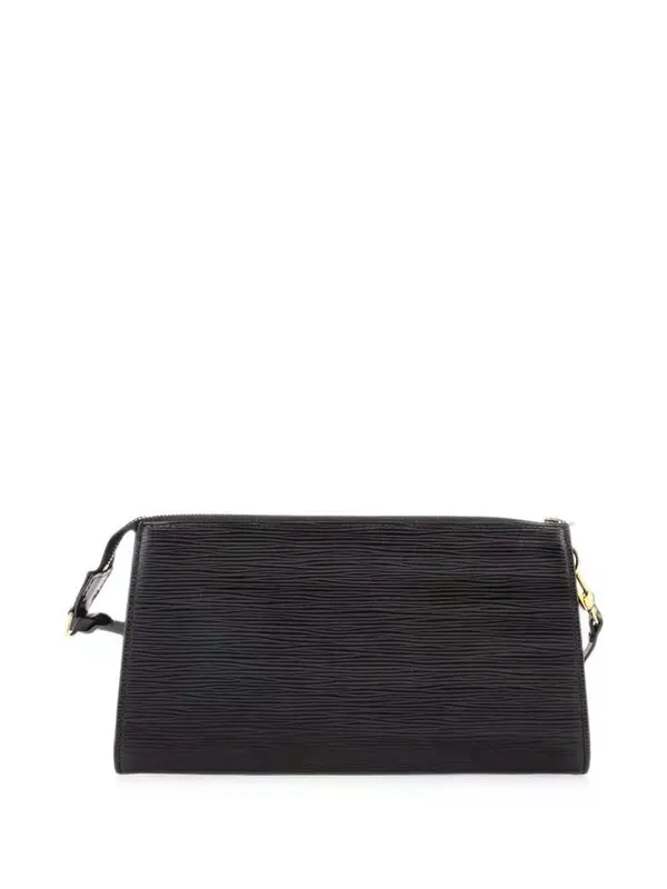 LOUIS VUITTON Pochette Accessoires Epi Leather Clutch Bag - Black