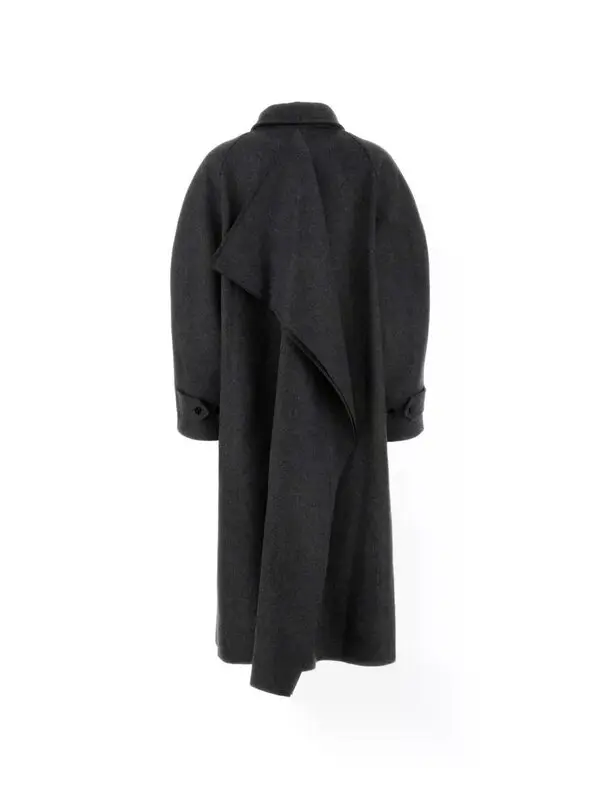 JIL SANDER Double Wool Coat - Grey