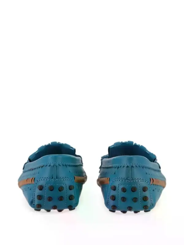 TOD'S Gommino Fringed Loafers - Blue