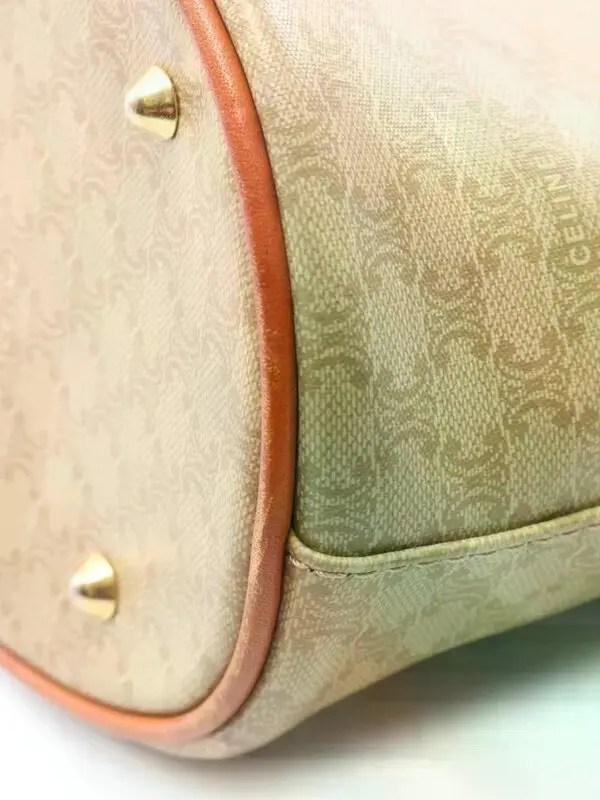 Celine Macadam Print Leather Trim Tote Bag