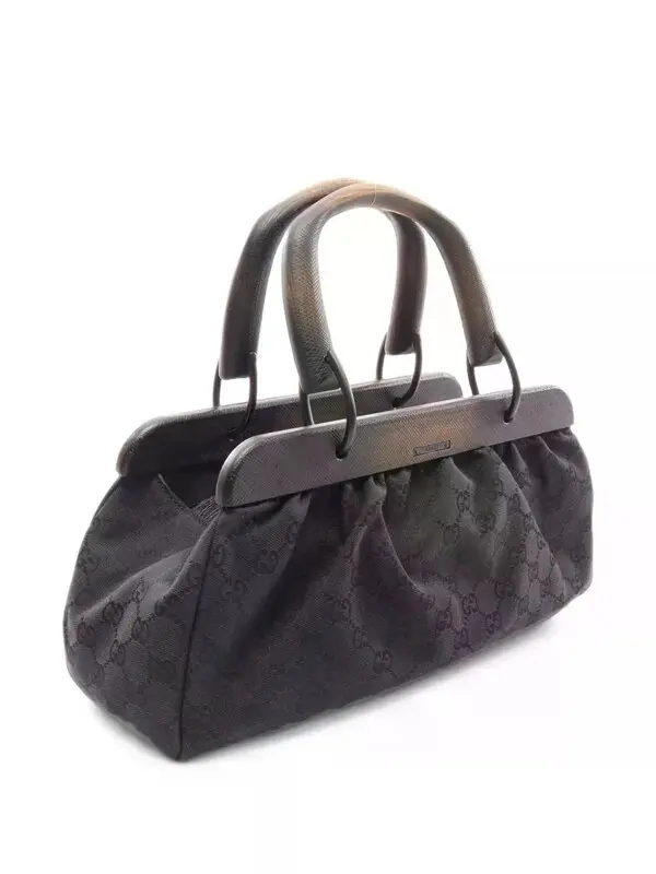 Gucci 2000s Gg Wood Handbag