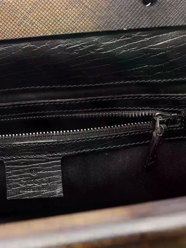 Gucci 2000s Gg Wood Handbag