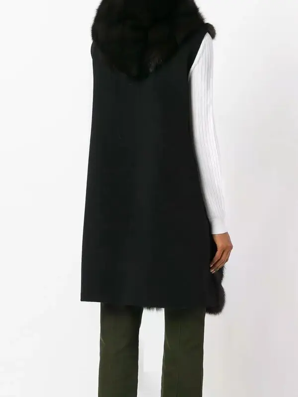 MANZONI 24 Hooded Sleeveless Fur Jacket