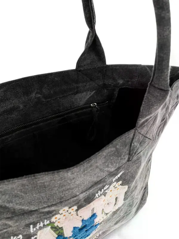 GANNI Logo-patch Tote Bag