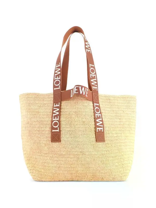 Loewe Fold Logo Strap Tote Bag - Neutrals
