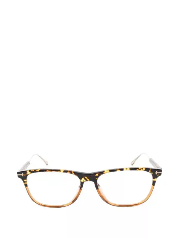 TOM FORD 2020s Tortoiseshell-effect Square-frame Glasses - Brown