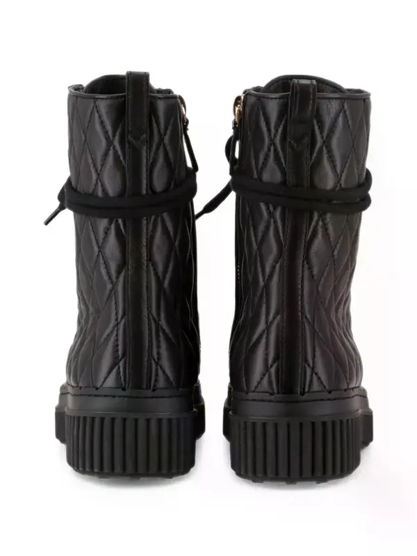 TOD'S Quilted Lace-up Boots