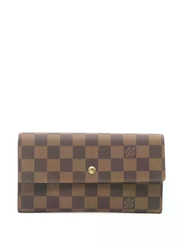 LOUIS VUITTON 2002 Damier Ebene Trifold Wallet