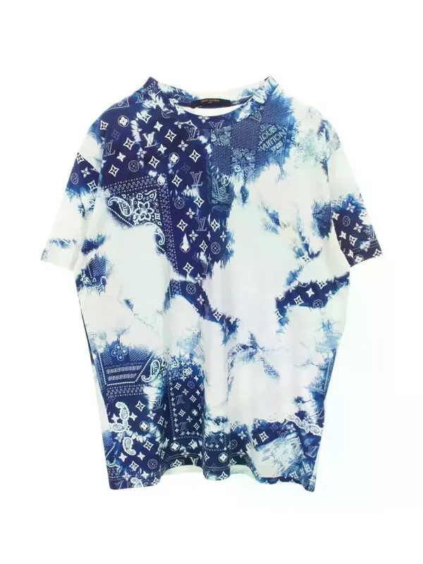 LOUIS VUITTON 2010s Monogram Bandana-print T-shirt - Blue