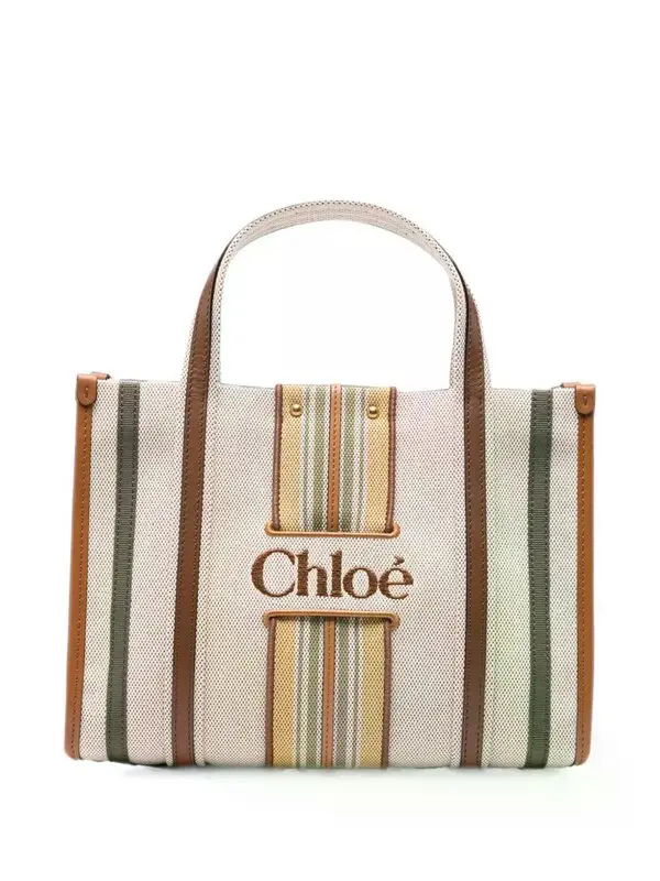 Chloé Small Woody Loop Printed Tote Bag - Neutrals